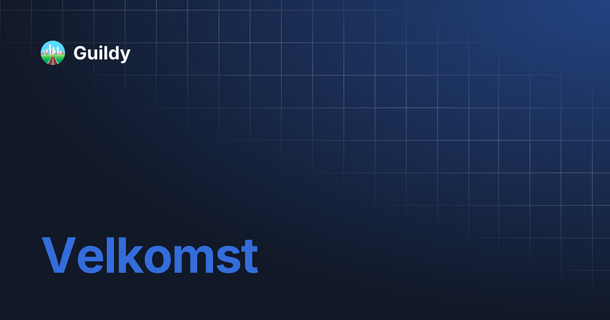Velkomst | Guildy